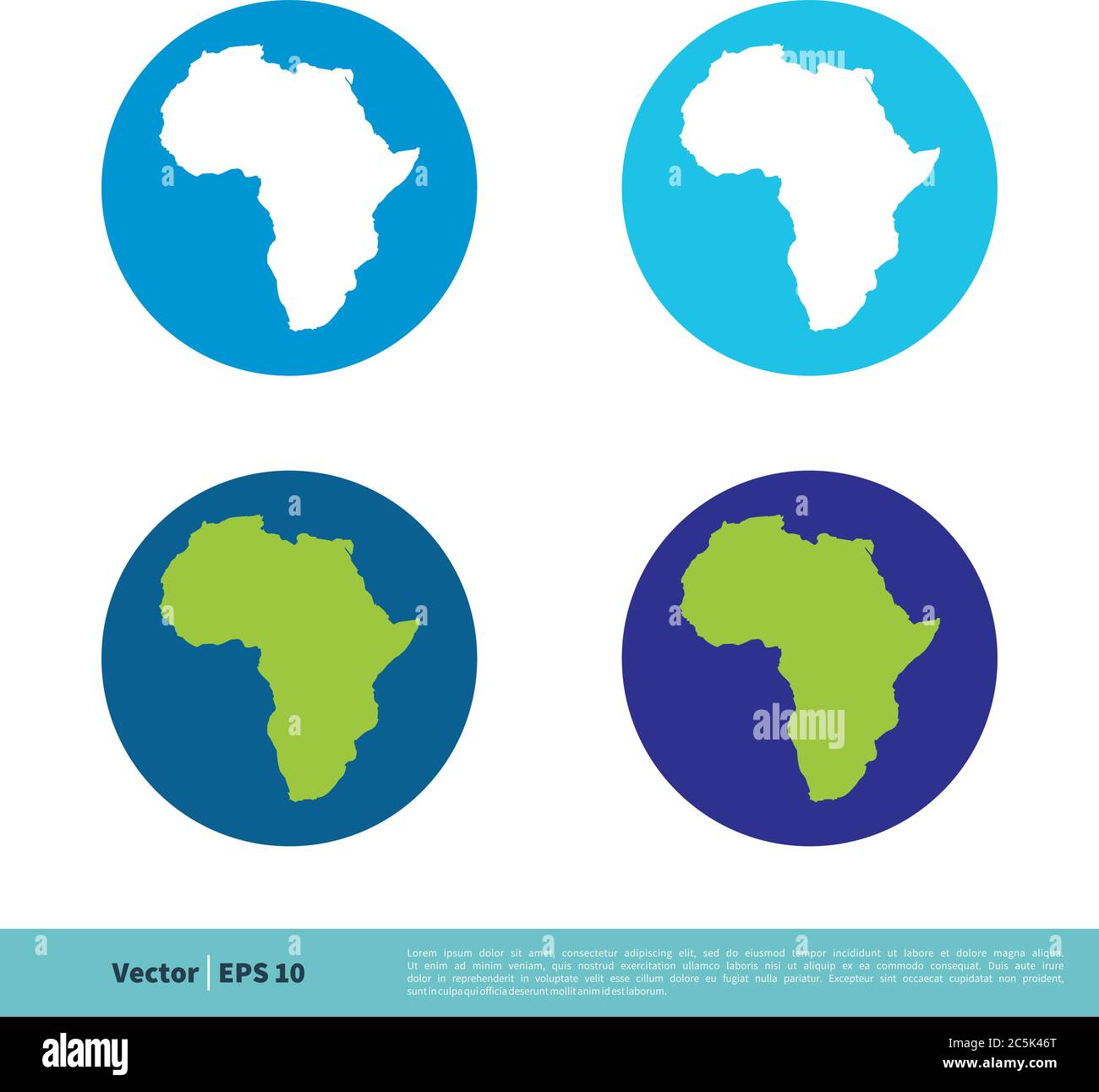 Carte Afrique dans Circle Globe icône Vector logo Template Illustration ...