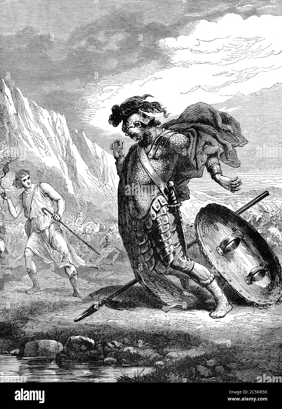 David and goliath illustration Banque d'image et photos - Alamy