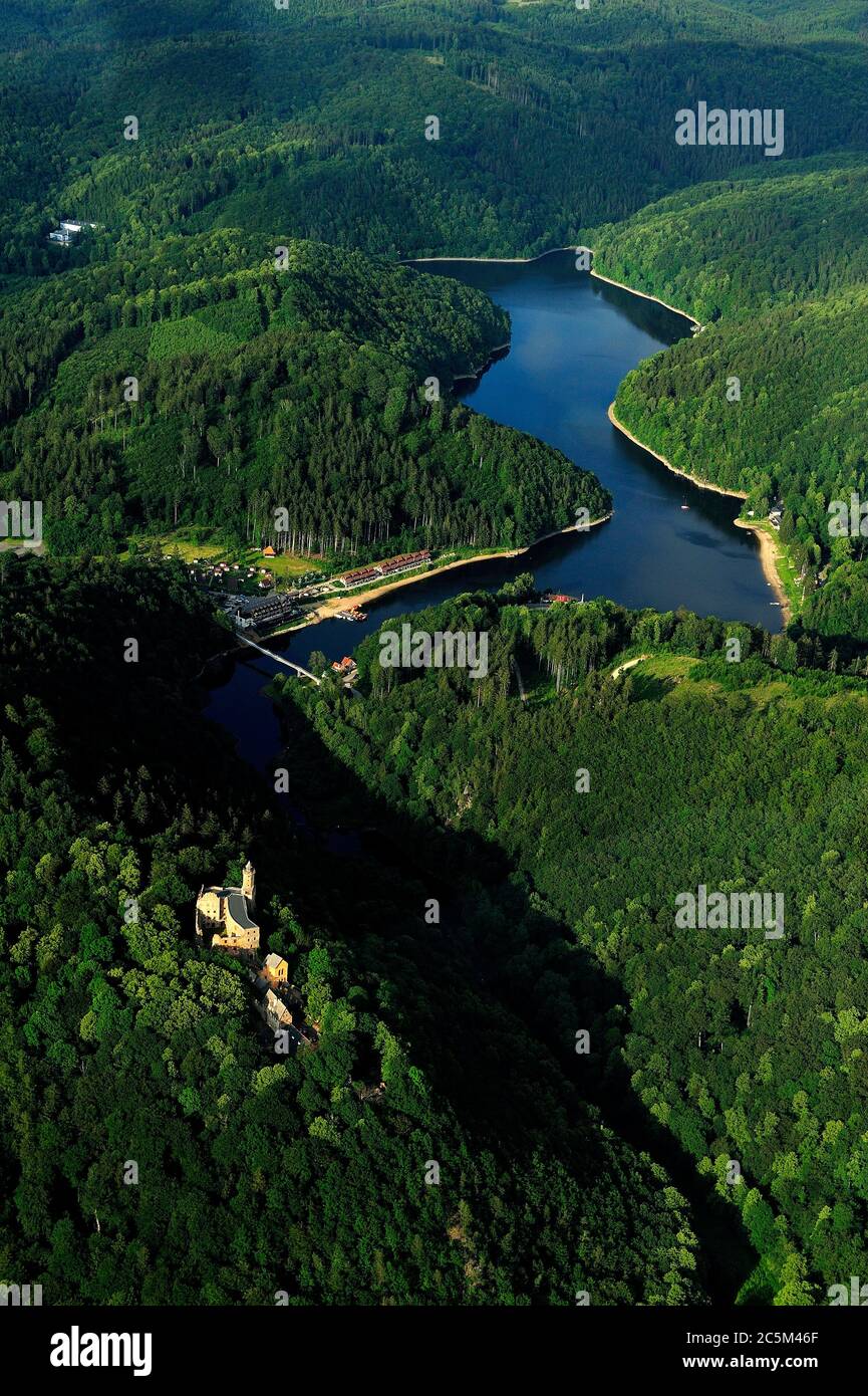 dolnoslaskie, château de grodno, zagorze sl, silesia, pologne, basse ...