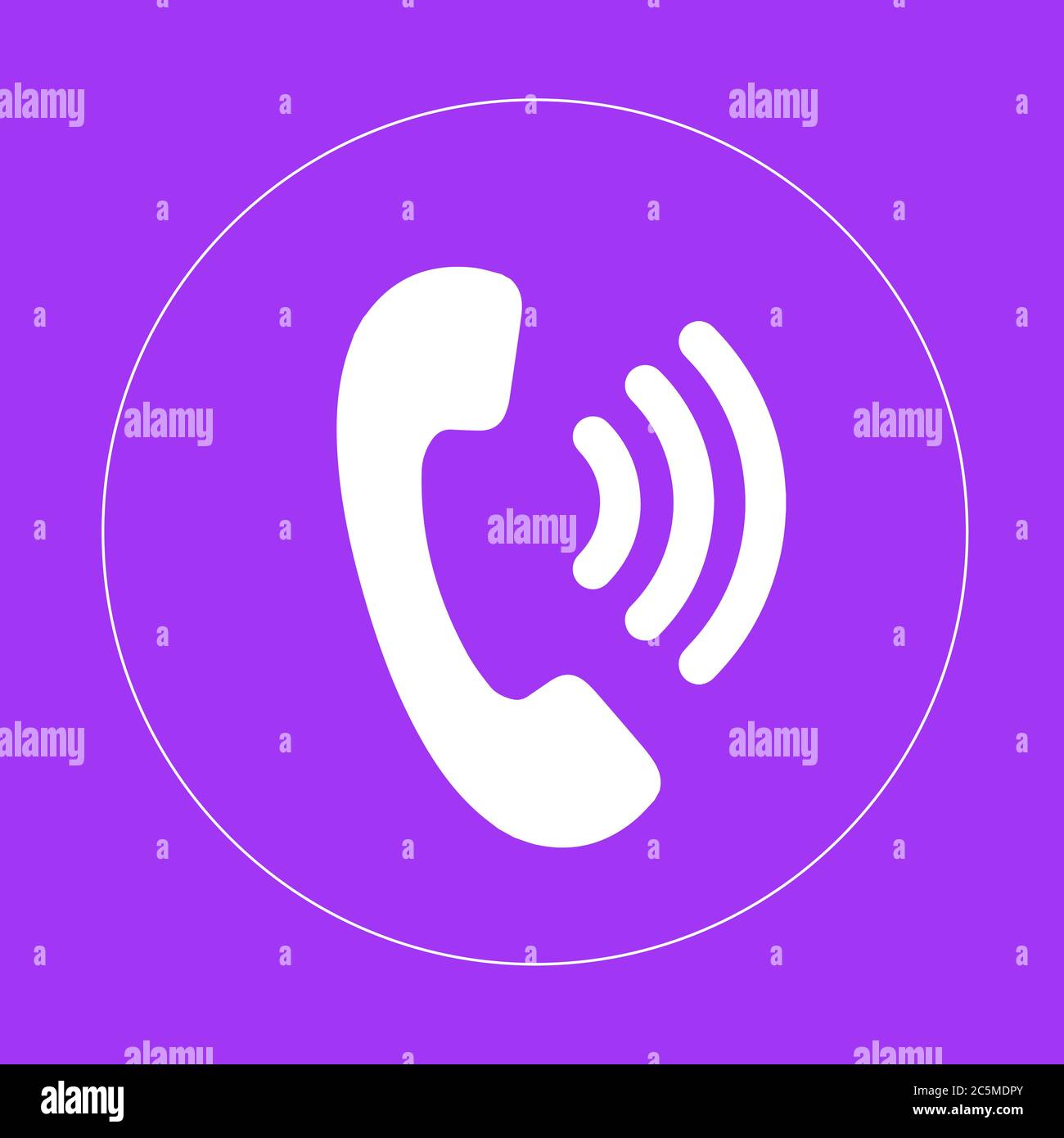 Incoming phone call vector icon Banque d'images vectorielles - Alamy