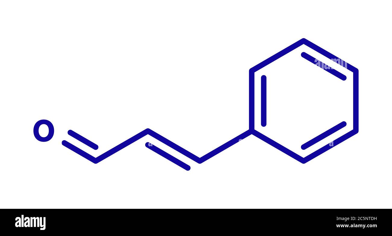 Cinnamaldehyde molecule Banque de photographies et d’images à haute ...