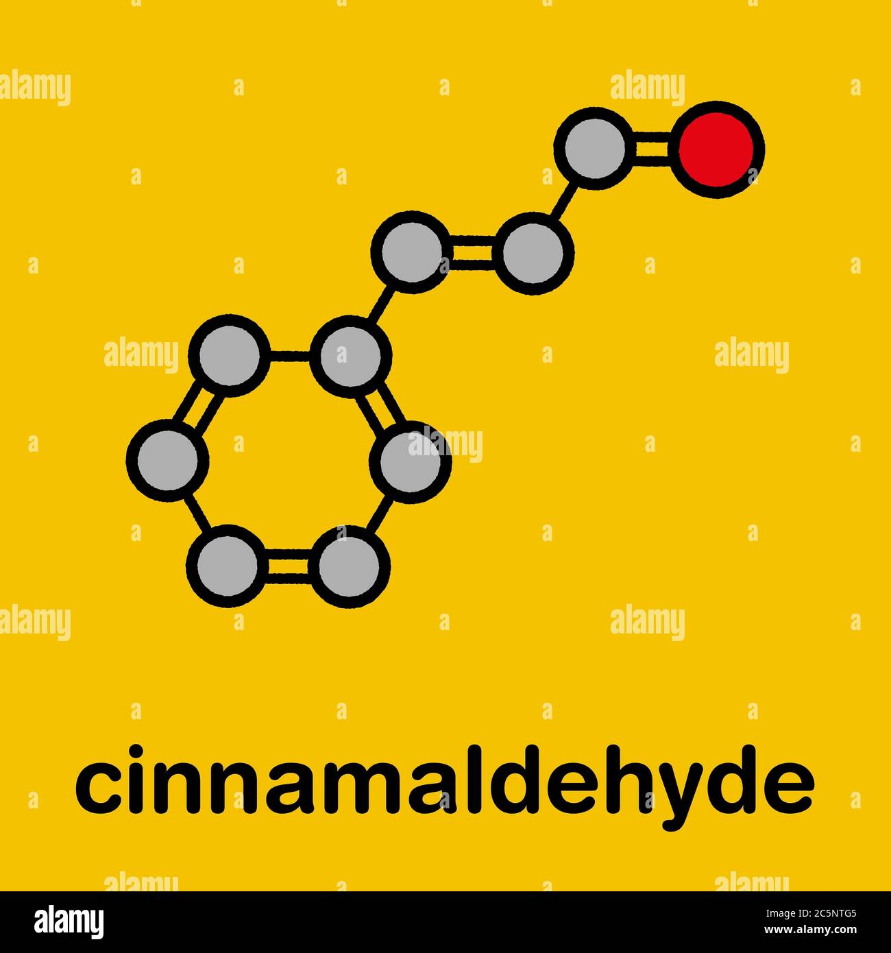 Cinnamaldehyde molecule Banque de photographies et d’images à haute ...