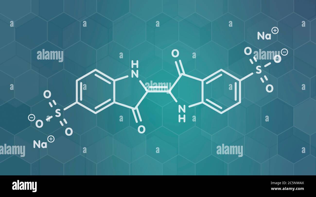 Molécule de colorant indigo indigotine Banque de photographies et d ...