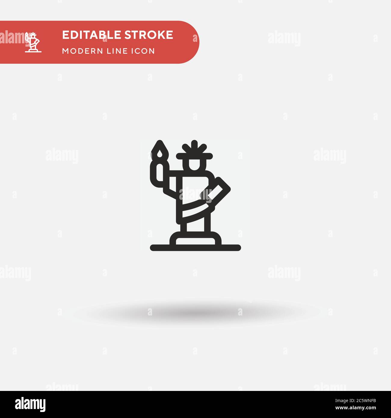 Icône représentant un vecteur simple Statue de la liberté. Modèle de ...