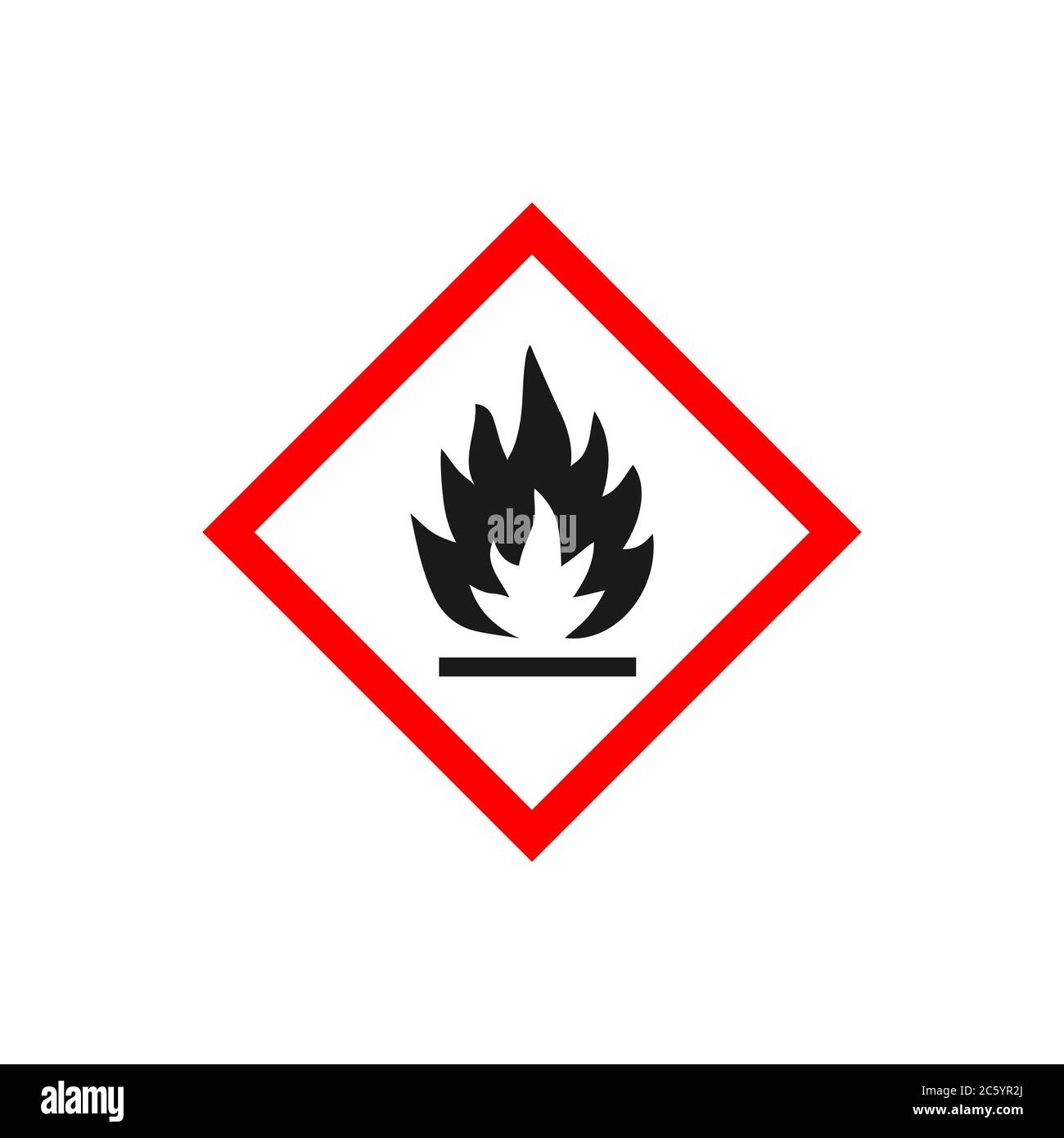 Warning sign extremely flammable symbol Banque d'images détourées - Alamy