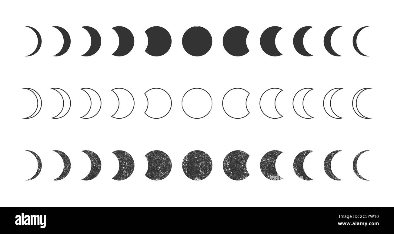 Symboles Des Phases De La Lune