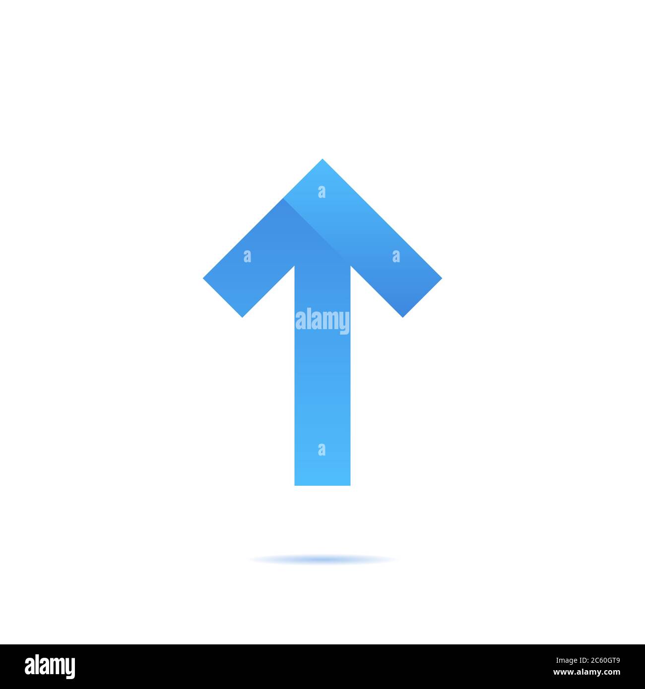 Flèche simple pour augmenter la puissance. Icône du logo Vector Image ...