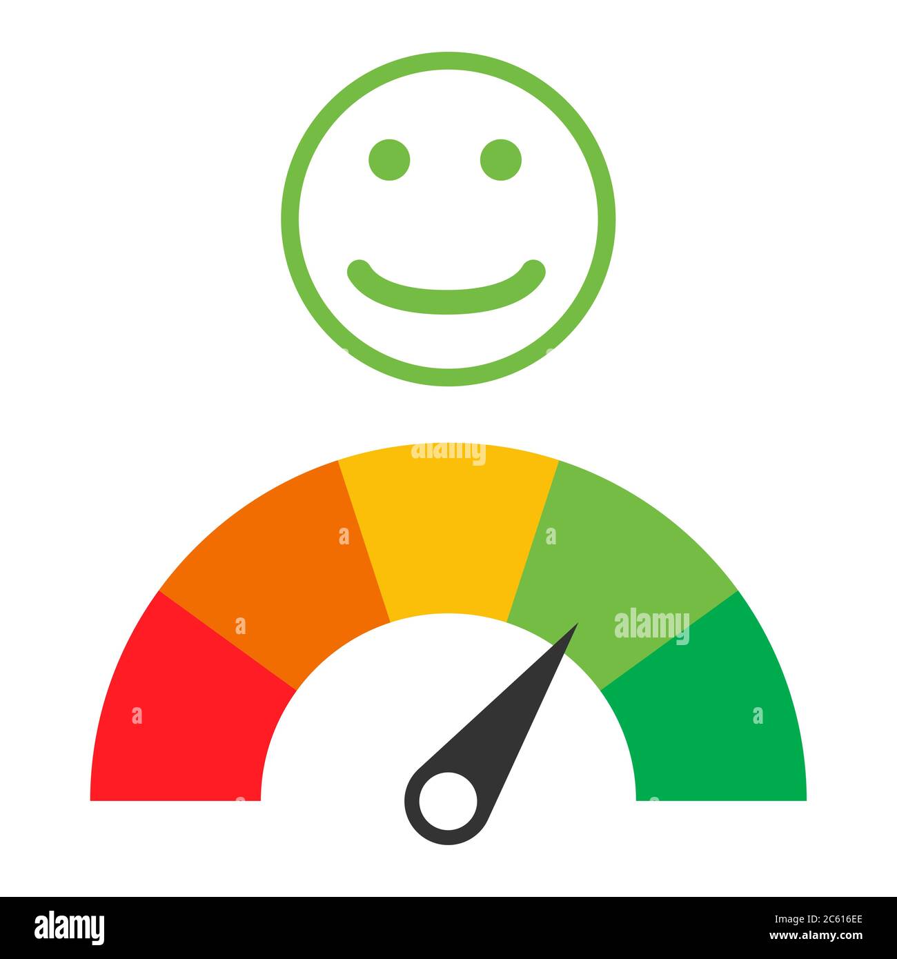 Icône client Emotions satisfaction mètre avec un symbole différent sur ...