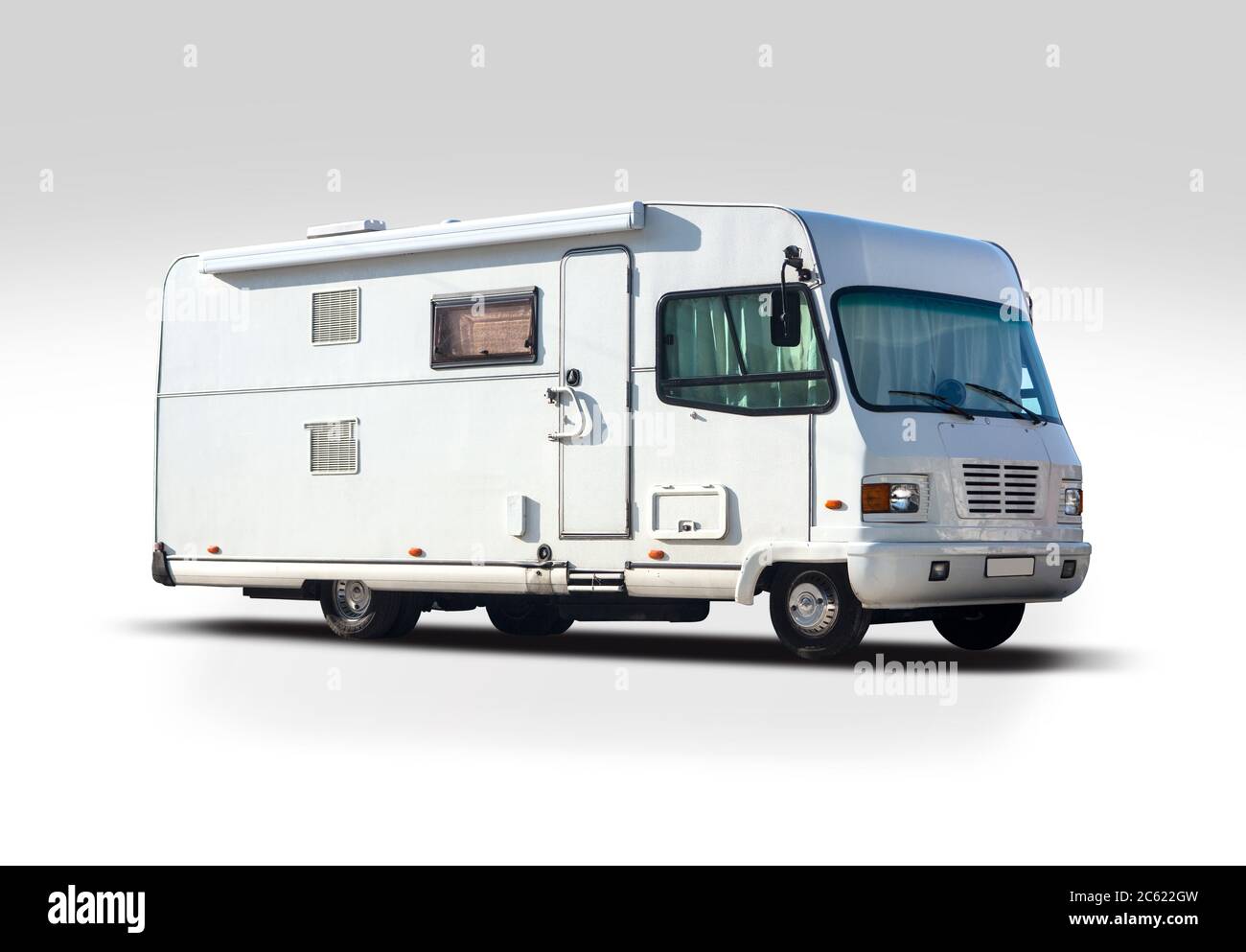 Ancien camping side view isolated on white Photo Stock - Alamy