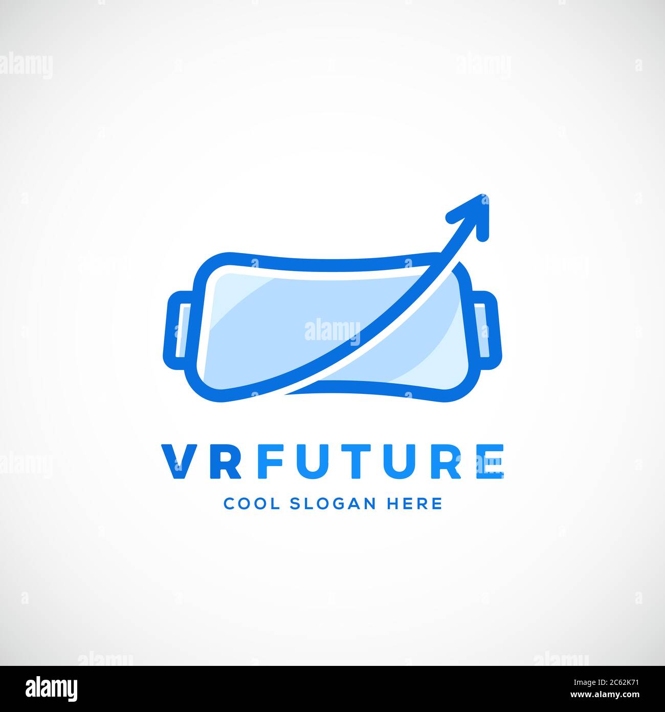 Modèle de symbole, de symbole ou de logo vectoriel de réalité virtuelle ...