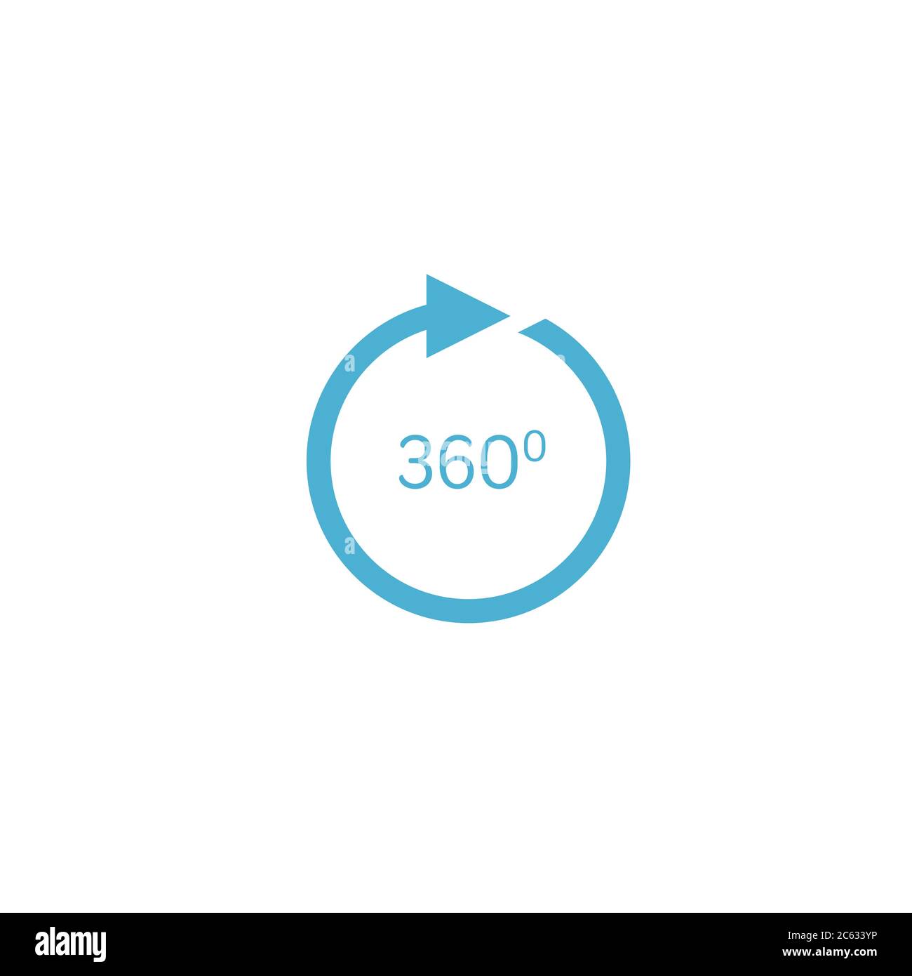 Icône de rotation, vue à 360 degrés ou icônes de signe de rotation ...