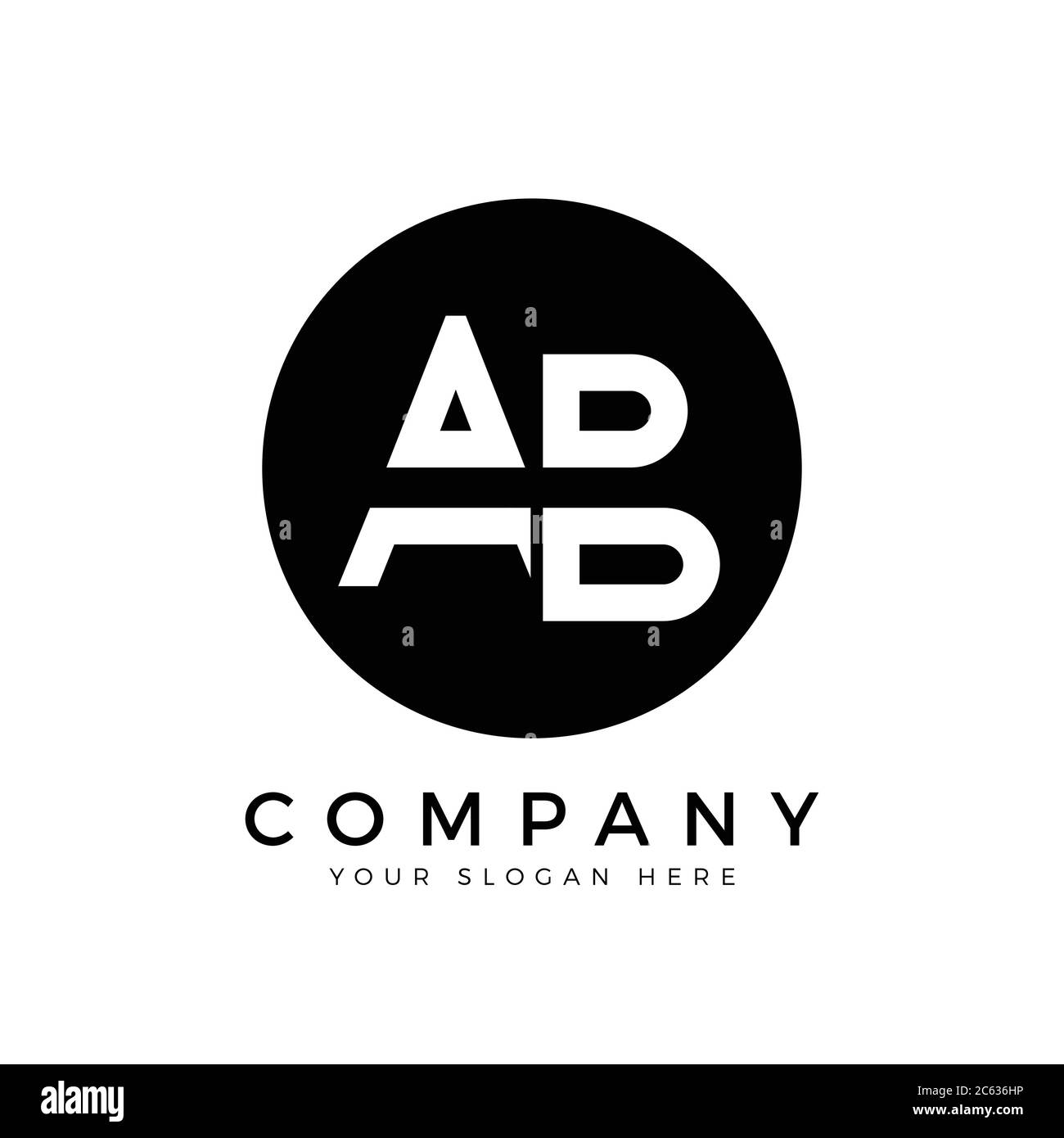 Modèle de vecteur de typographie professionnelle AB logo Design. Modèle de logo Creative Linked ...