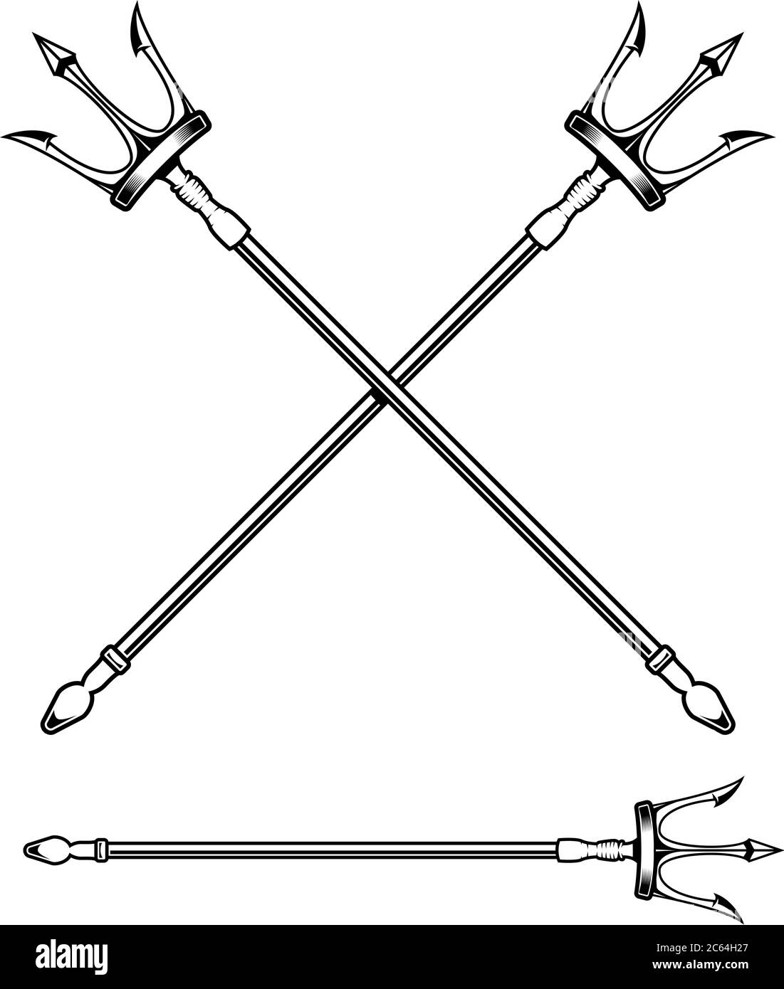 Trident of poseidon Banque d'images détourées - Alamy