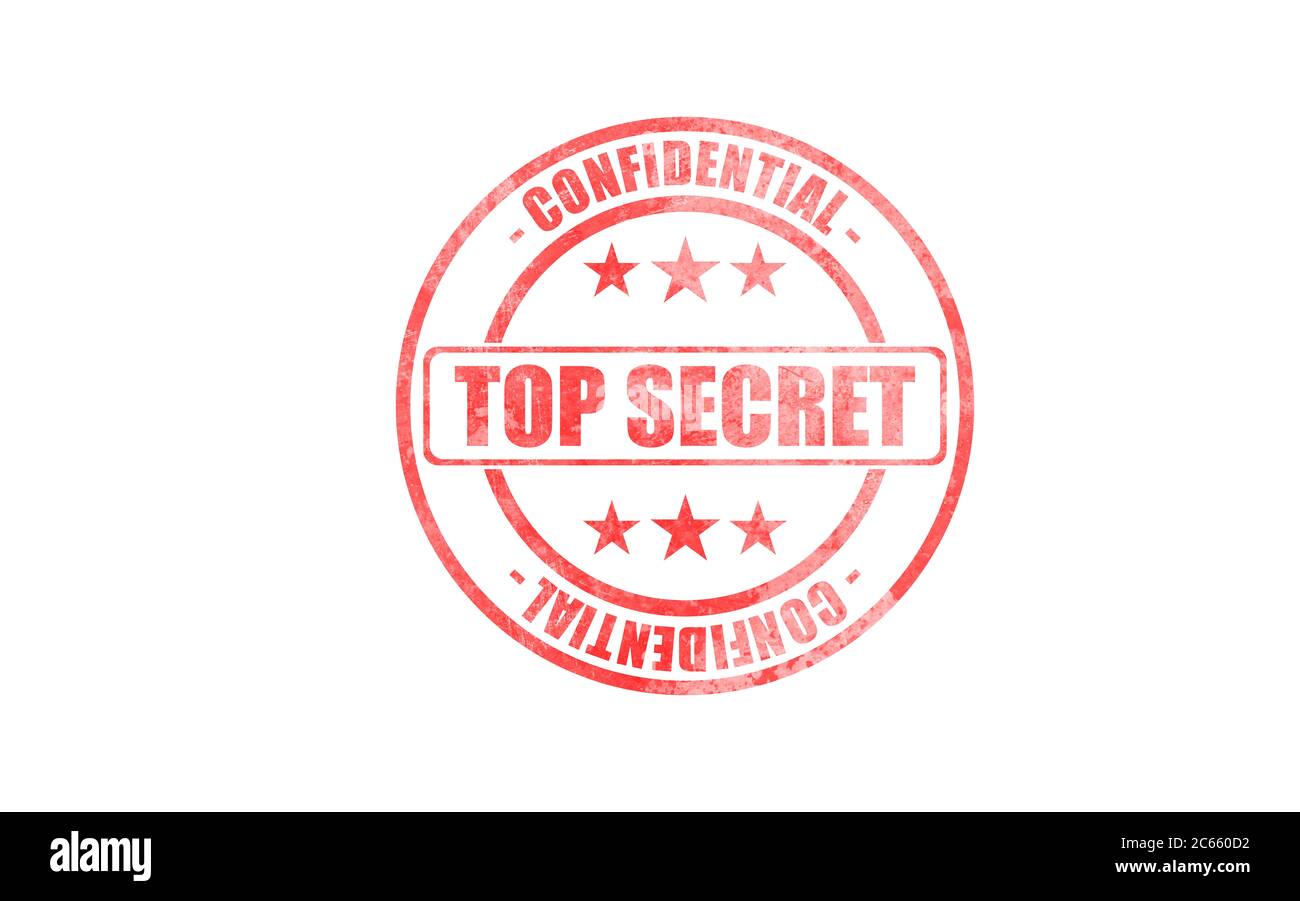TIMBRE SECRET ET confidentiel. Tampon avec texte top secret ...
