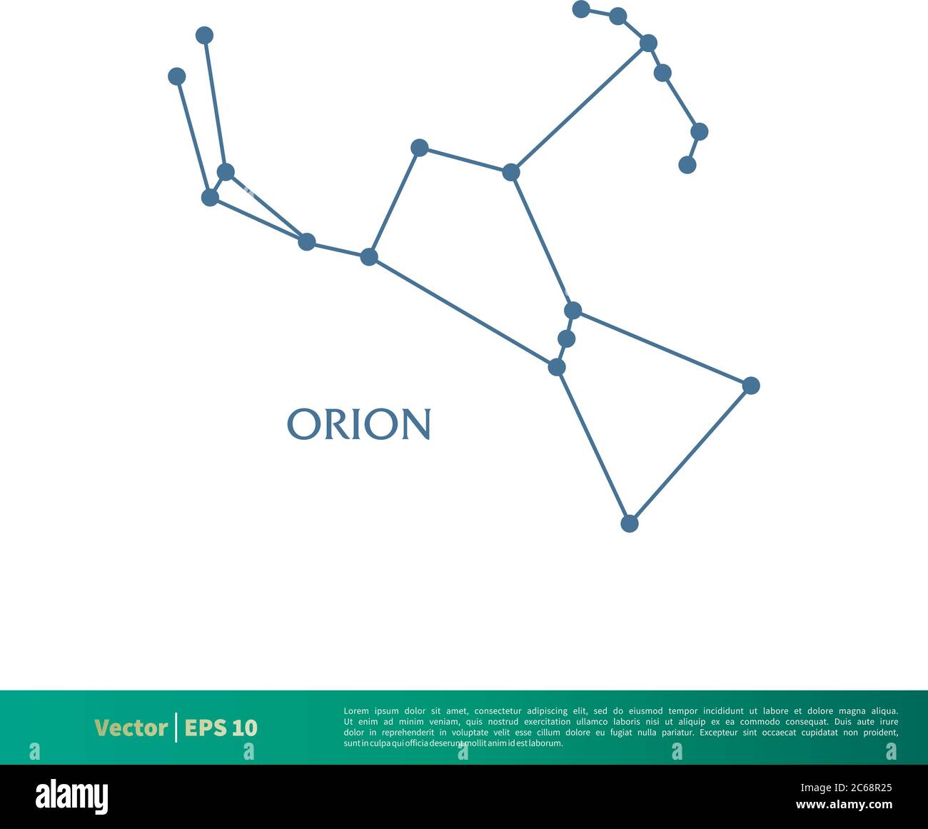 Orion - Constellation Star icône Vector logo modèle Illustration Design ...