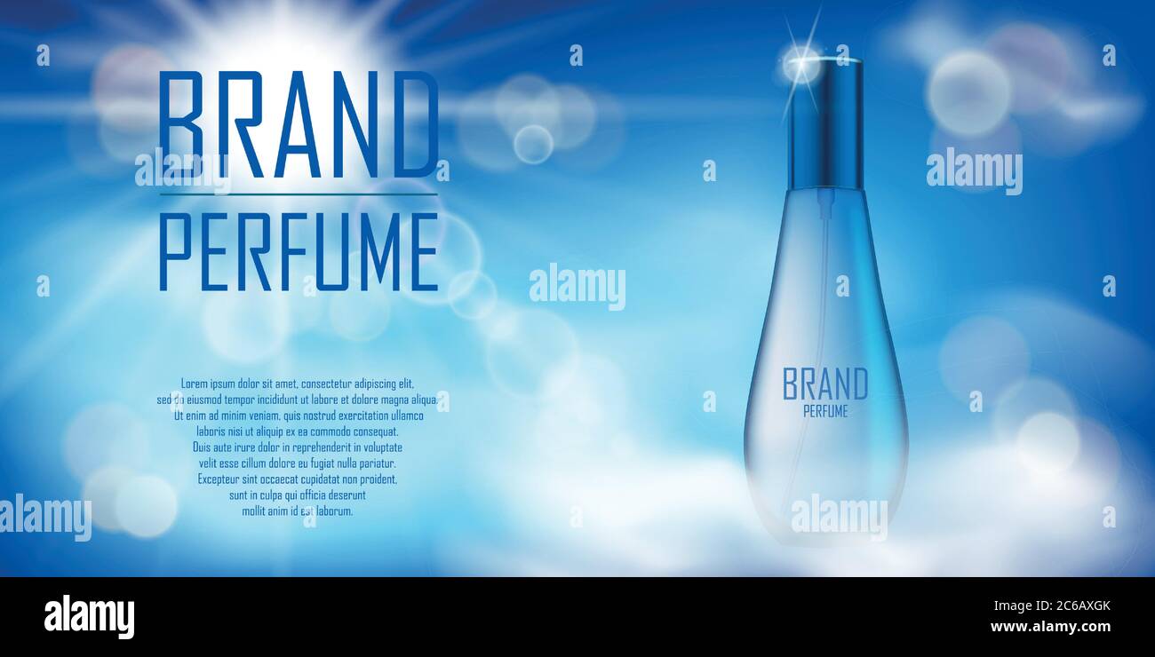 Design de la bouteille de produit cosmétique. Récipient à parfum ...