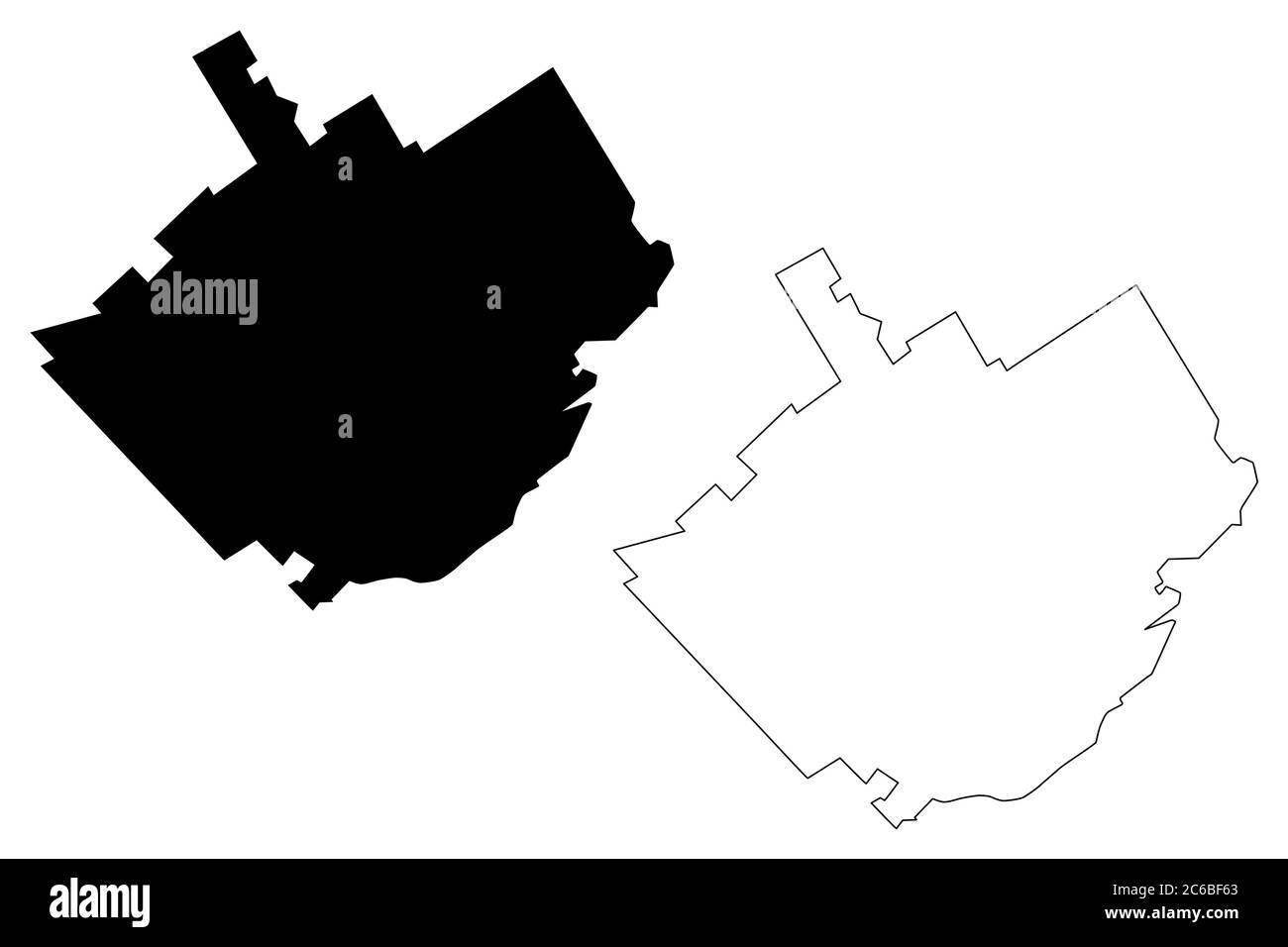 Carte du quebec Banque d'images noir et blanc - Alamy
