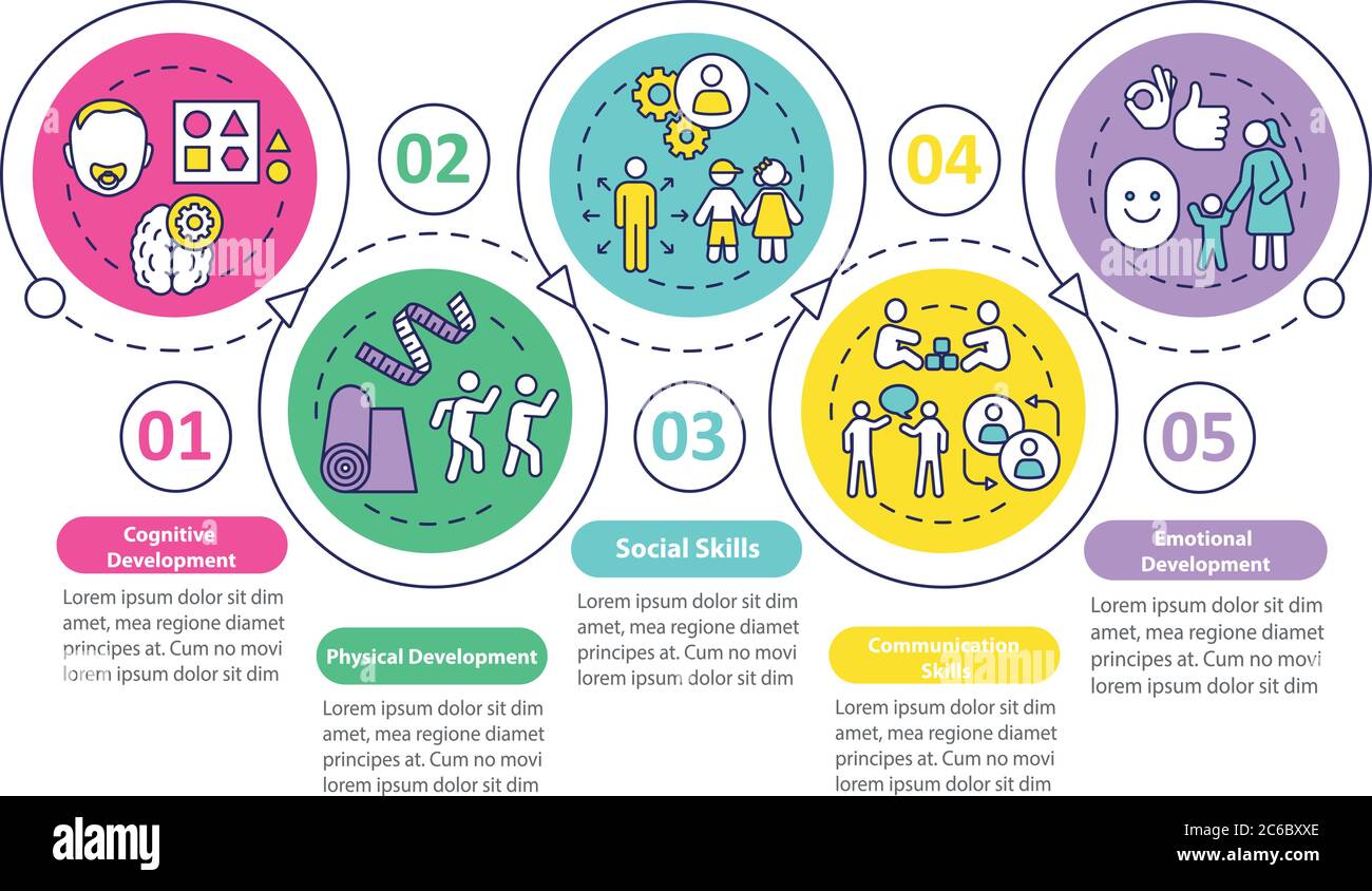 Modèle d'infographie vectoriel pour les tâches d'éducation préscolaire ...
