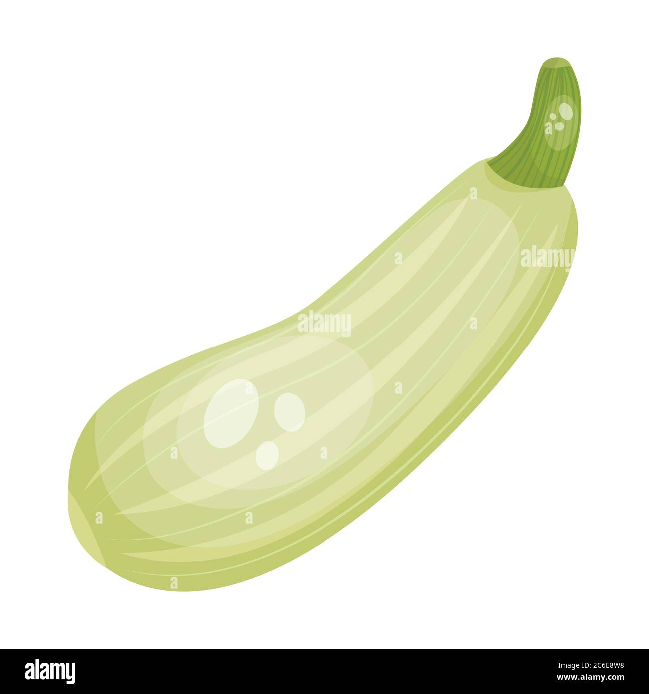 Dessin animé vert biologique de courge icône. Illustration vectorielle ...