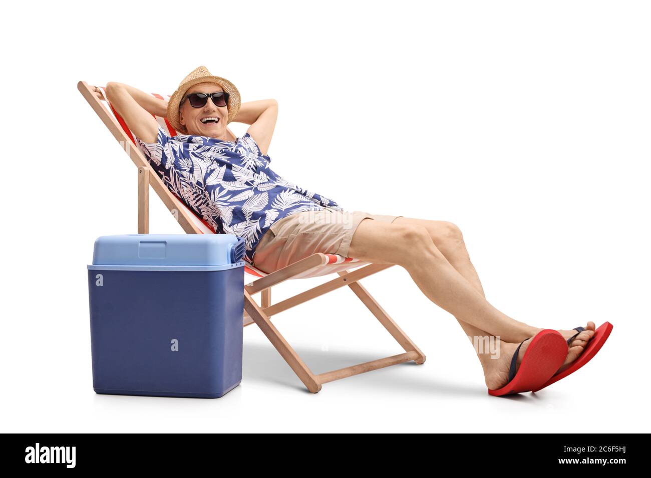 Sur un transat Banque de photographies et d’images à haute résolution ...