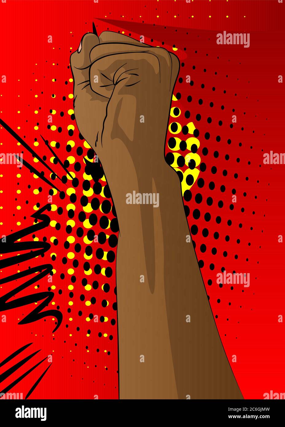 Comic Fist Illustration Banque d'images vectorielles - Alamy