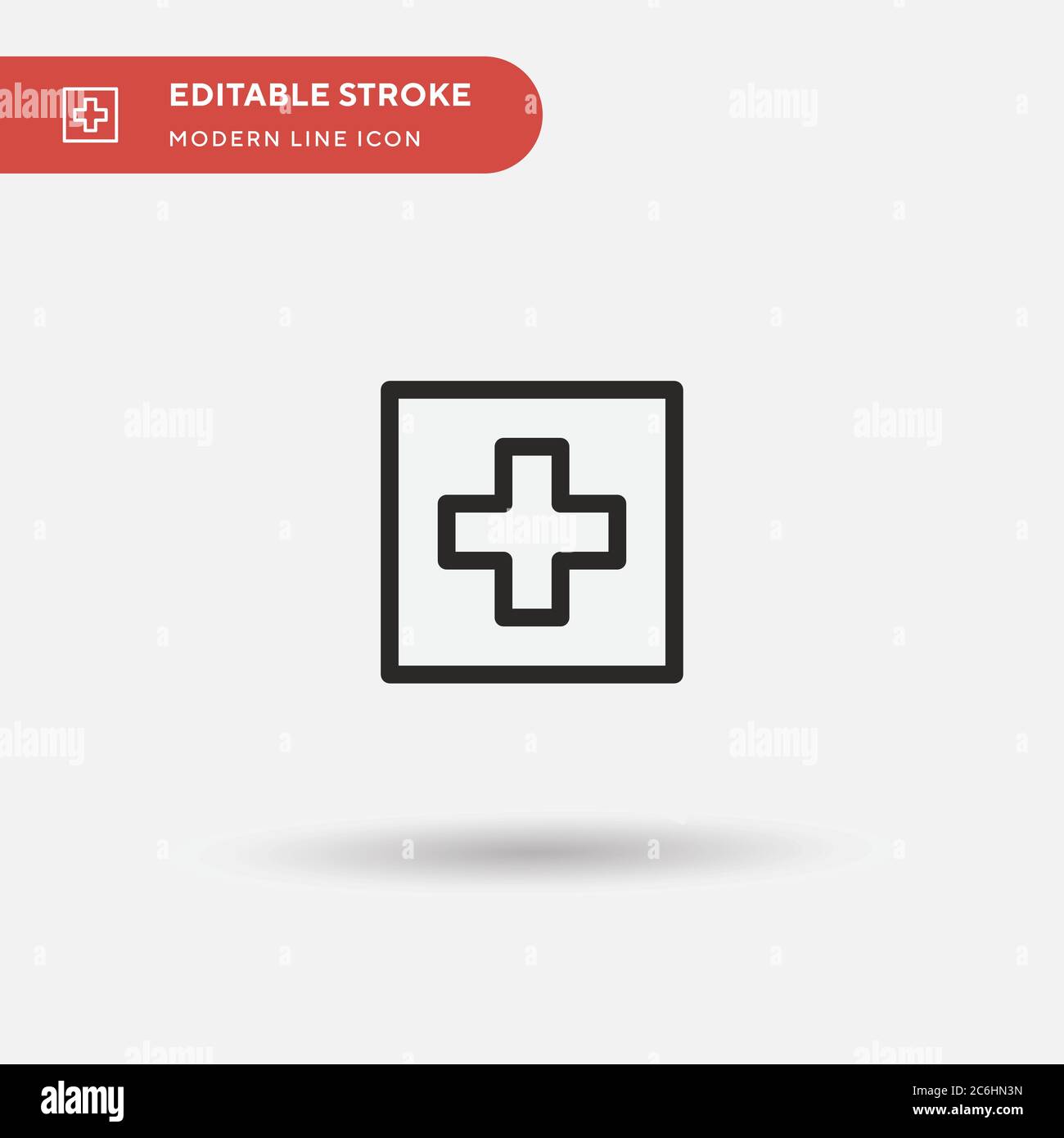 Icône de vecteur simple de l'hôpital. Modèle de conception de symbole d ...