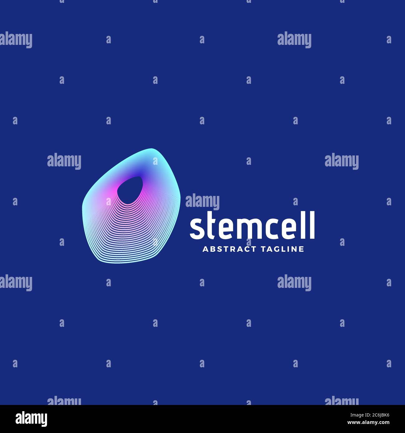 Modèle de symbole, d'emblème ou de logo vectoriel de cellules souches ...