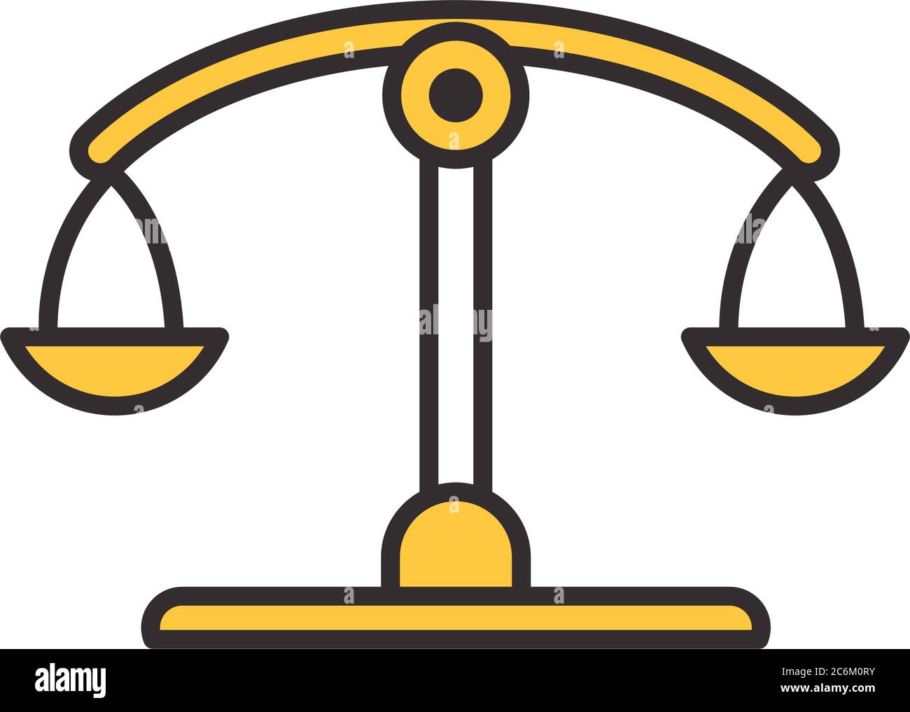 Échelle de la loi ligne et remplir style icône design, justice jugement ...