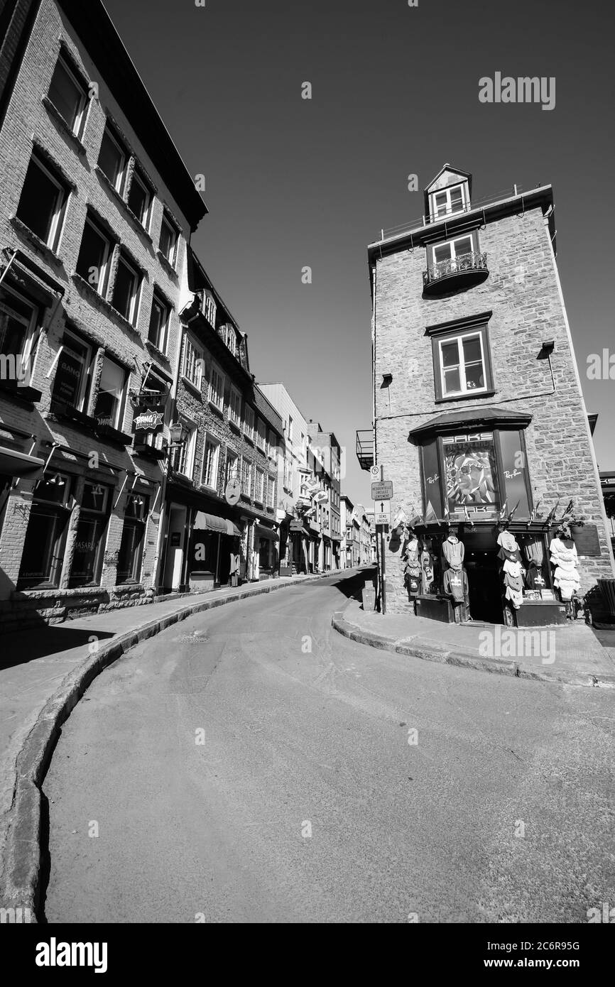 Drapeau quebec Banque d'images noir et blanc - Alamy
