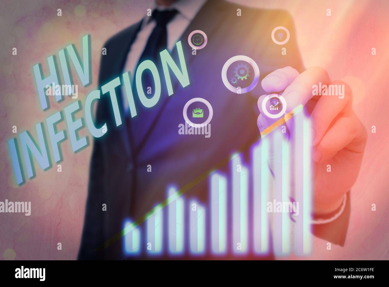 Signe textuel montrant une infection à VIH. Texte de la photo d ...