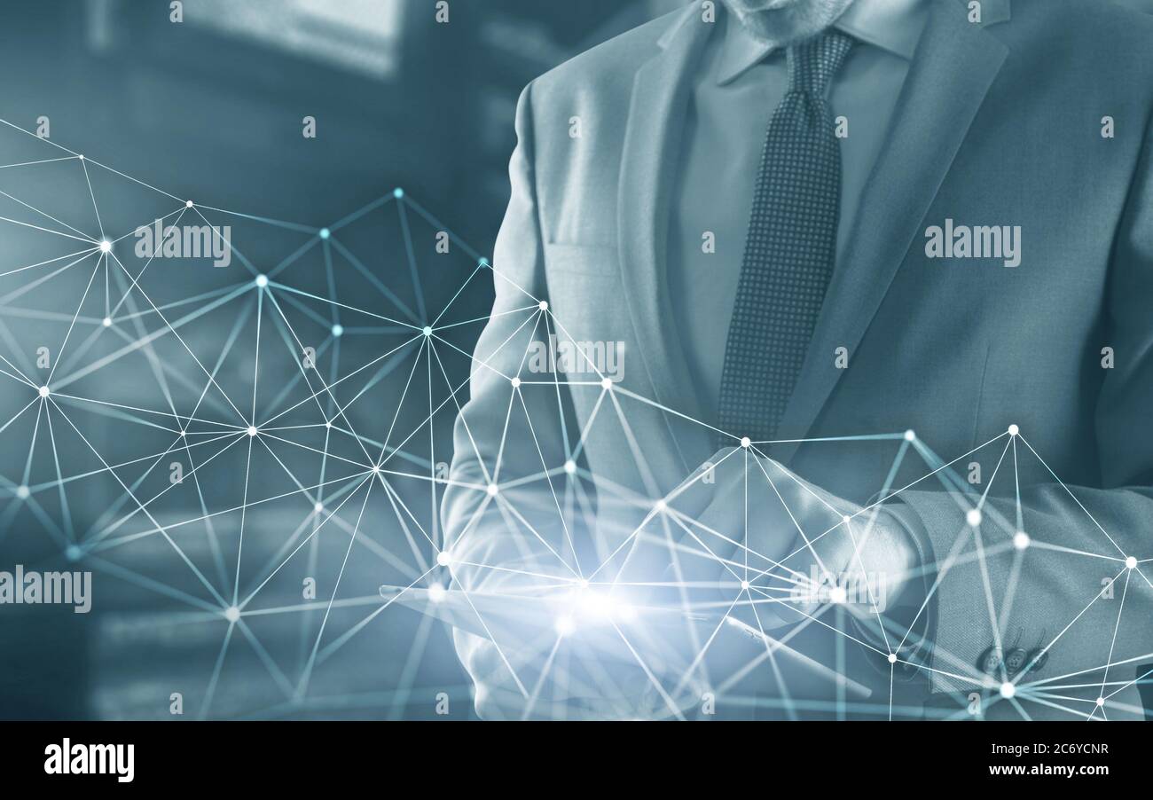 Structure de réseau globale et concept de réseau en arrière-plan de la ...
