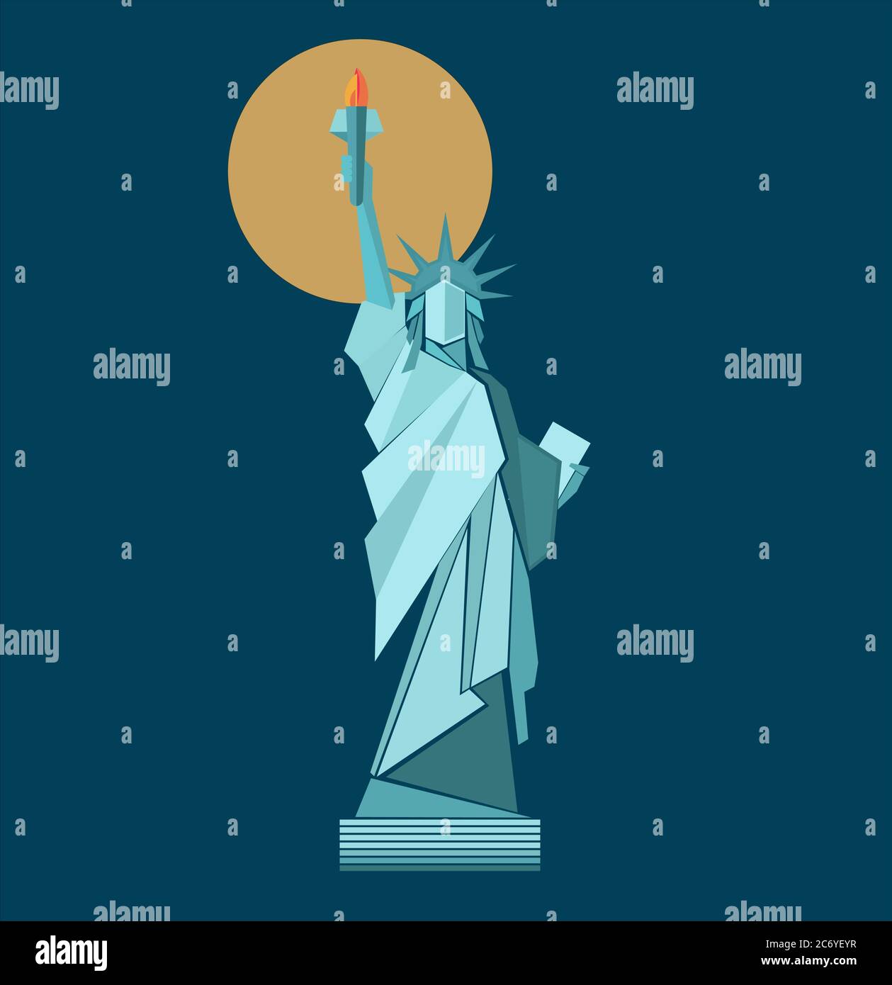 Dessin vectoriel de la Statue de la liberté Image Vectorielle Stock - Alamy