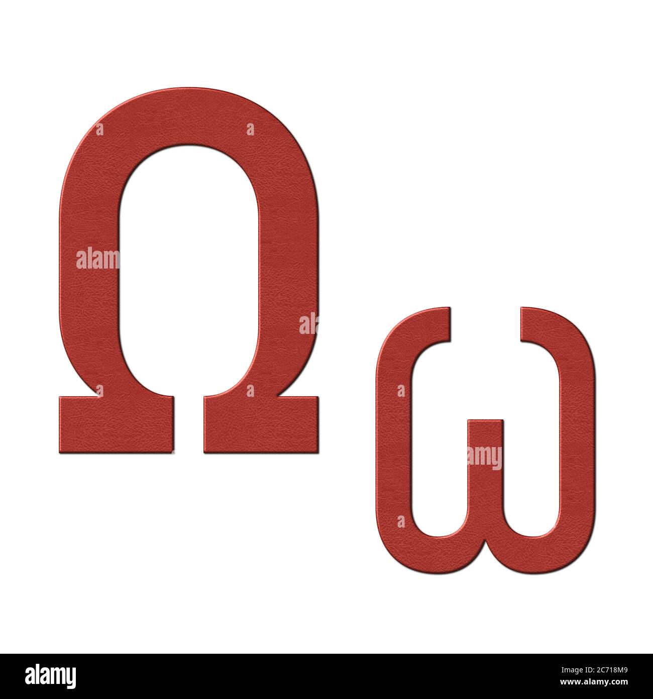 L'icône de lettre grecque omega Banque d'images détourées - Alamy