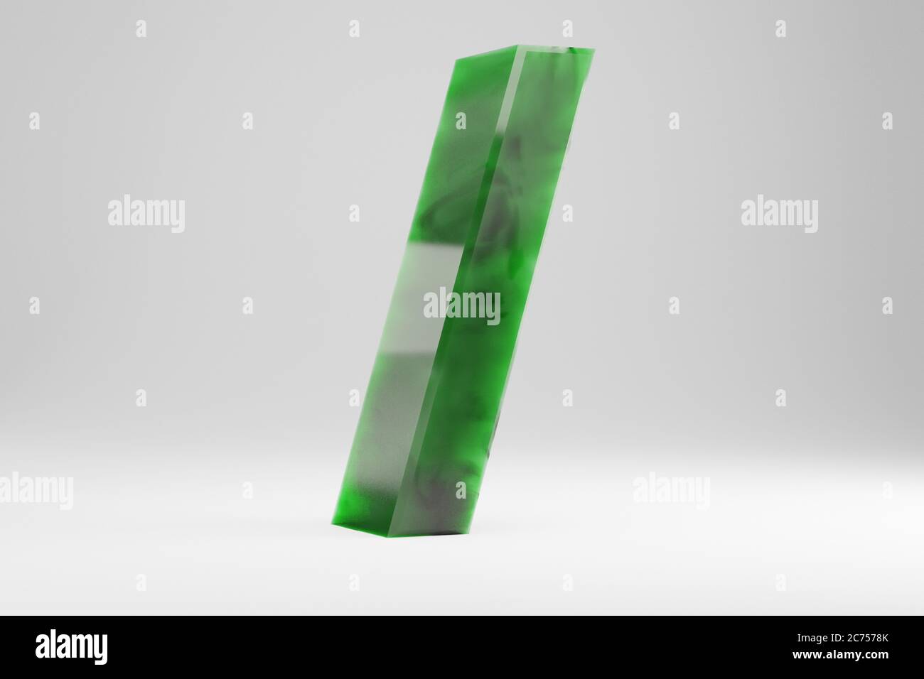 Symbole barre oblique Jade 3d. Panneau Jade isolé sur fond blanc ...