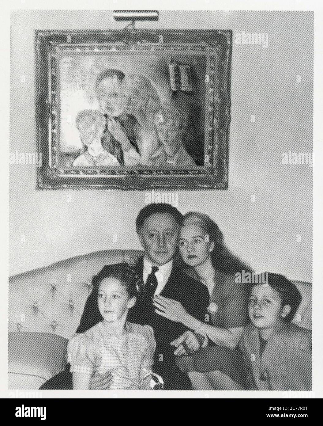 ARTHUR RUBINSTEIN ET SA FAMILLE EN 1942.NEW YORK.AU DESSUS-LE TABLEAU ...