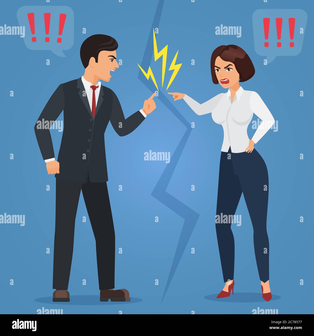 Conflictuelles cartoon Banque de photographies et d’images à haute ...