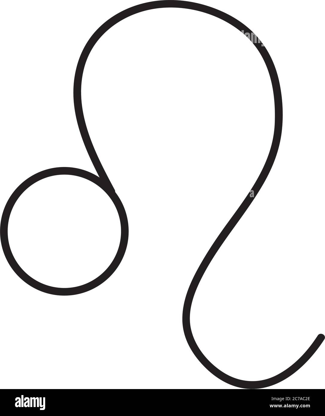 concept d'astrologie, icône de symbole lion sur fond blanc, style de ...