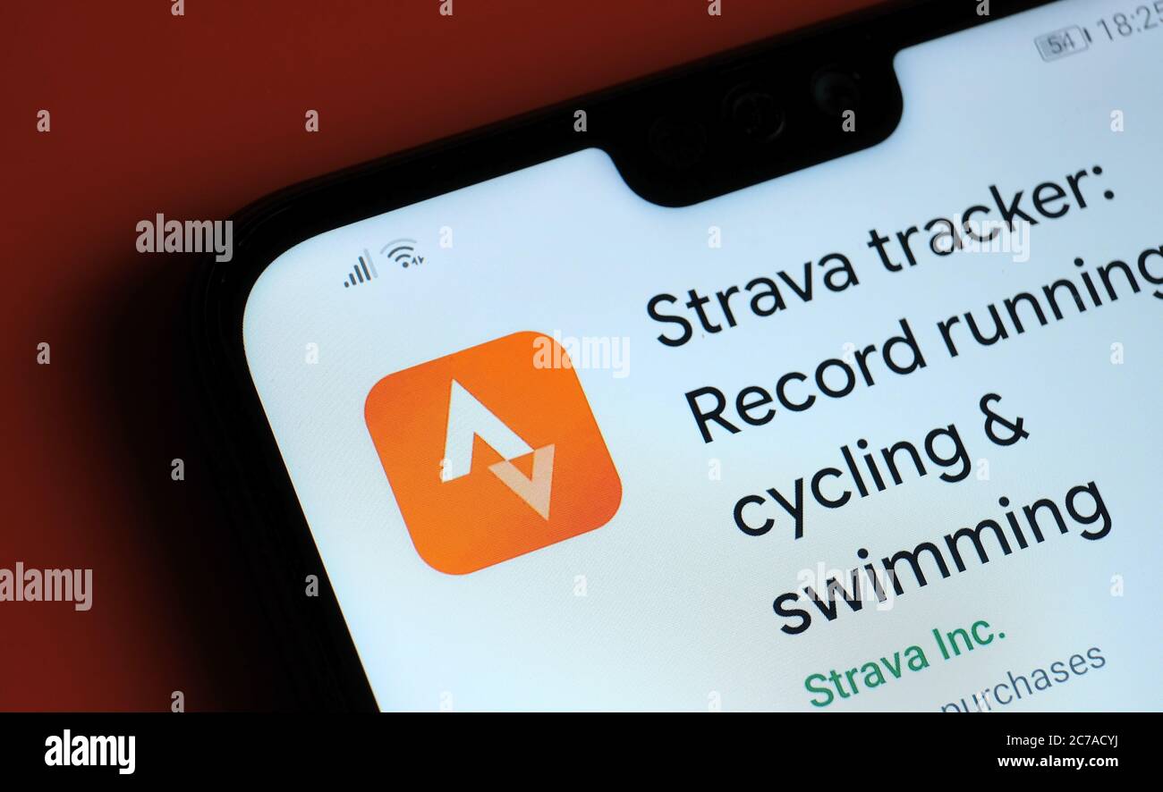 Application de suivi strava Banque de photographies et d’images à haute ...
