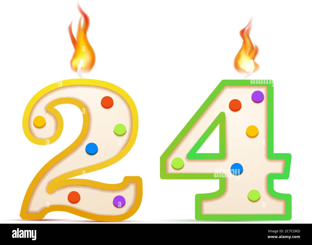 Happy birthday number 24 greeting Banque d'images détourées - Alamy