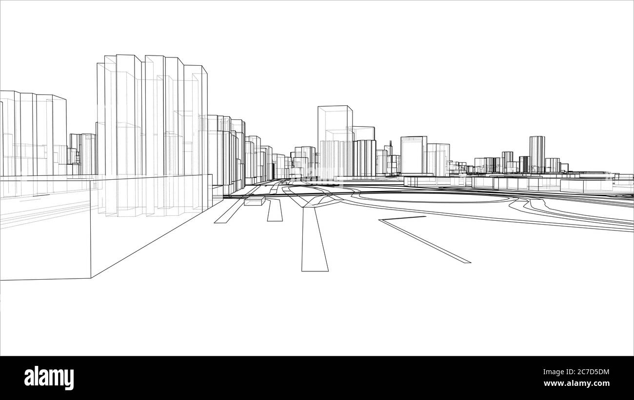 Croquis de la ville Banque d'images noir et blanc - Page 2 - Alamy