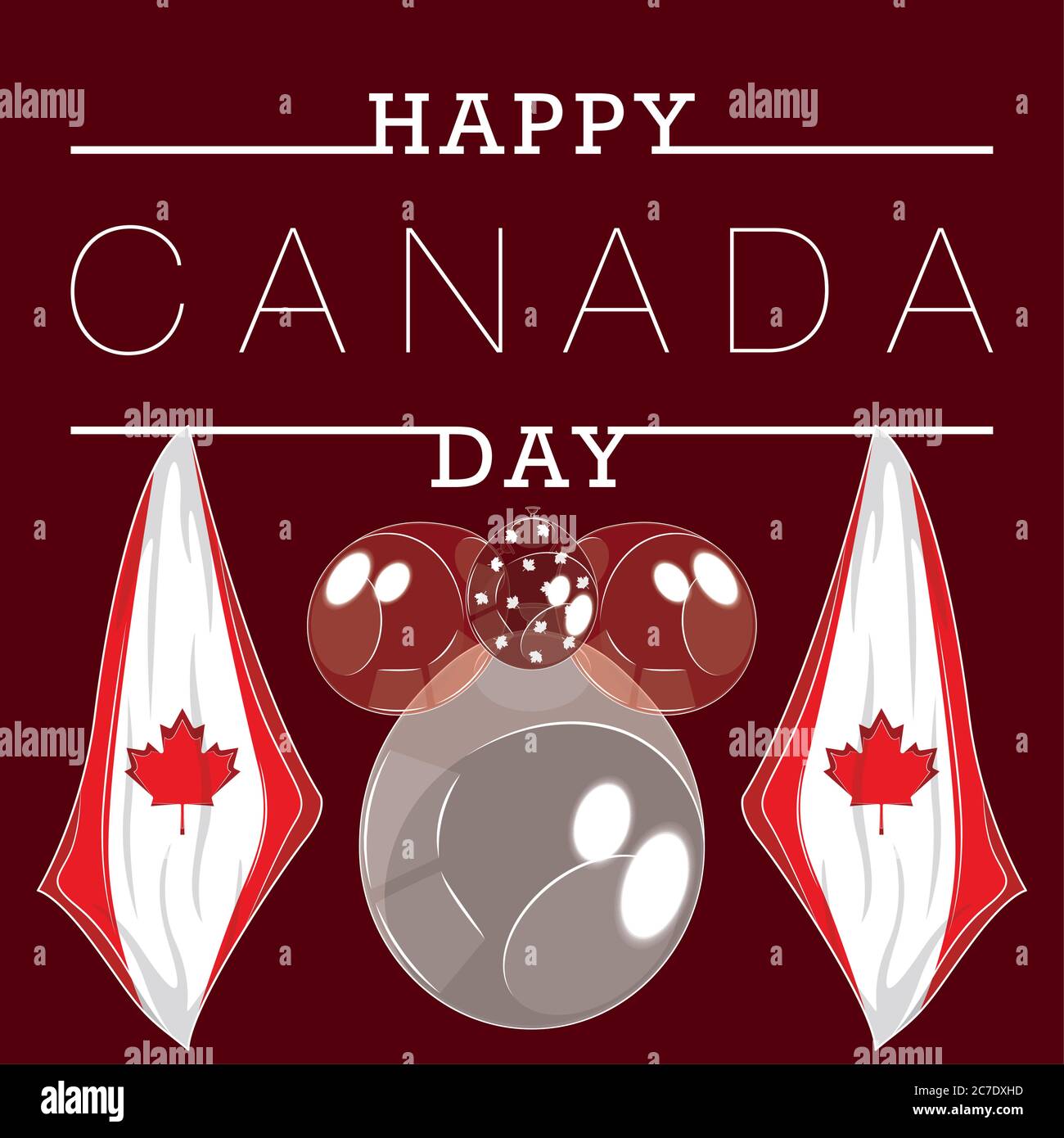 Carte de la fête du Canada. Célébration nationale - Vector Image ...