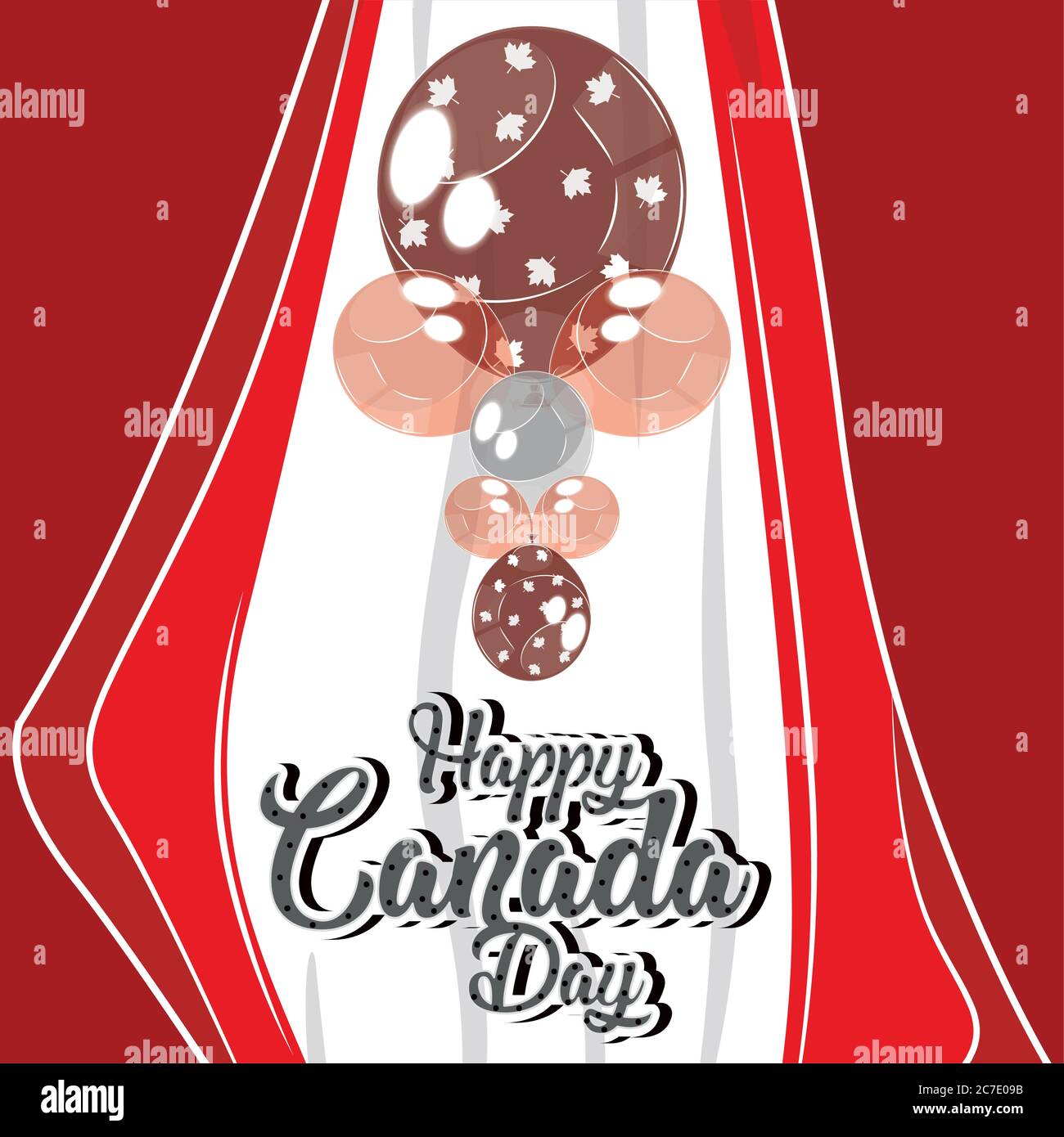 Carte de la fête du Canada. Célébration nationale - Vector Image ...