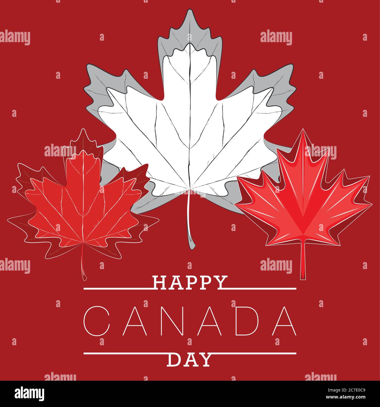 Carte de la fête du Canada. Célébration nationale - Vector Image ...