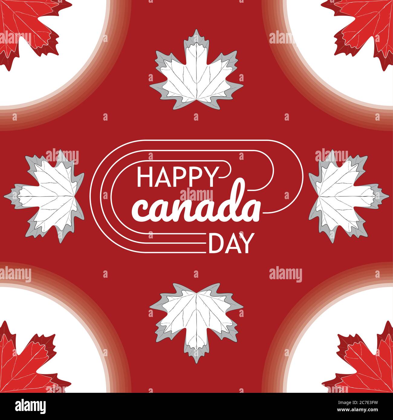 Carte de la fête du Canada. Célébration nationale - Vector Image ...