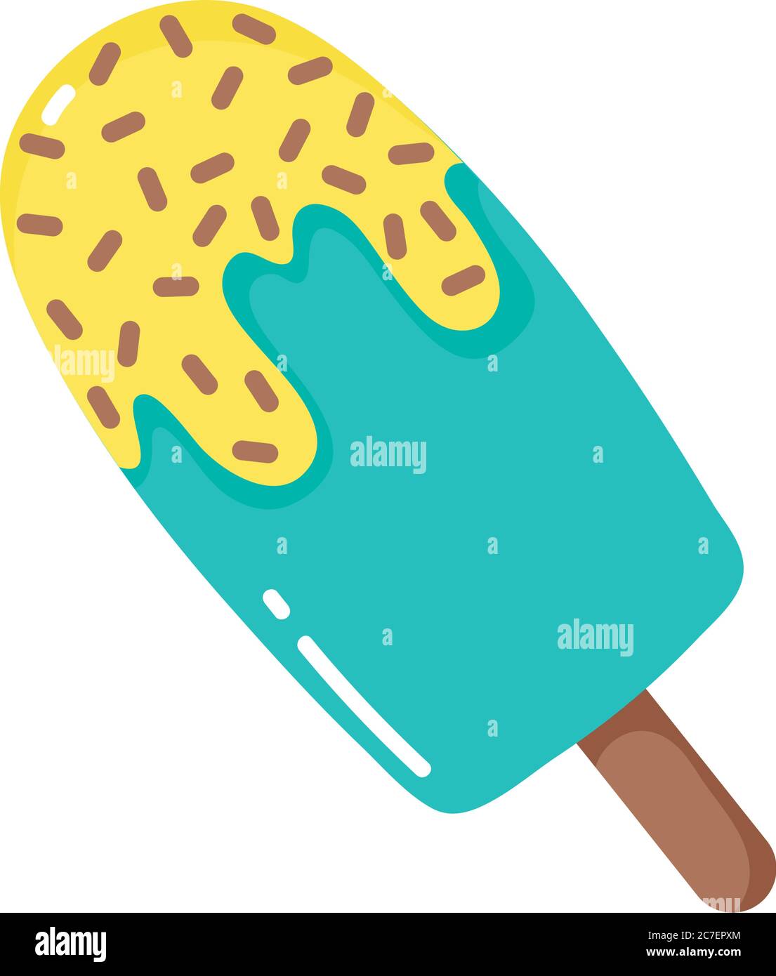 glace en bâton dessin animé isolé icône illustration vectorielle Image ...