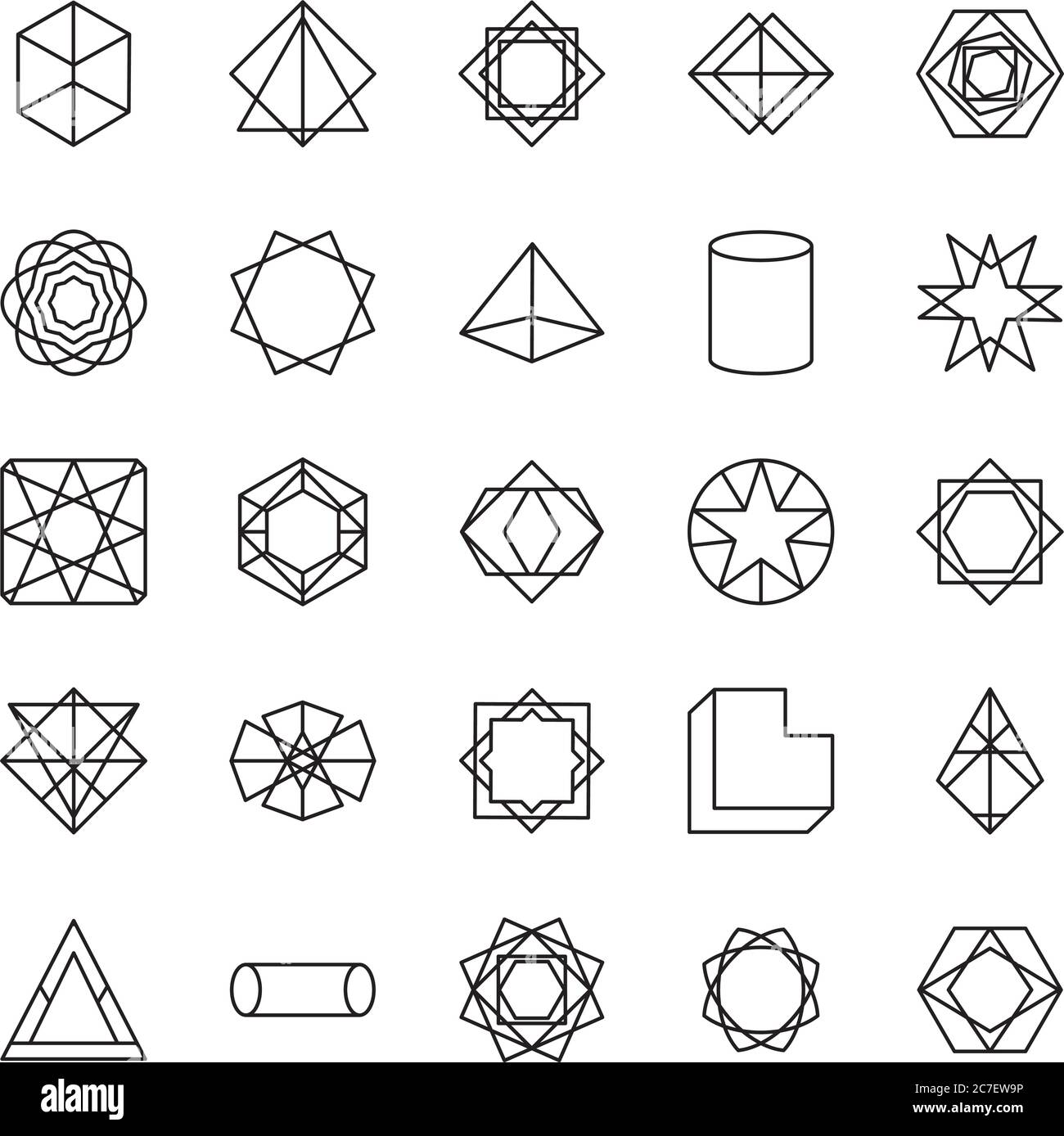 icône de formes circulaires et géométriques sur fond blanc, style de ...