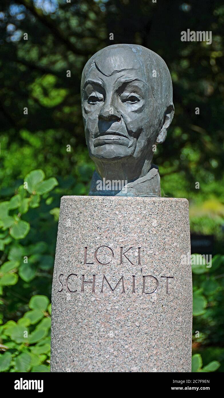 Buste de Loki Hannelore Schmidt, naturaliste, jardin de Loki Schmidt ...