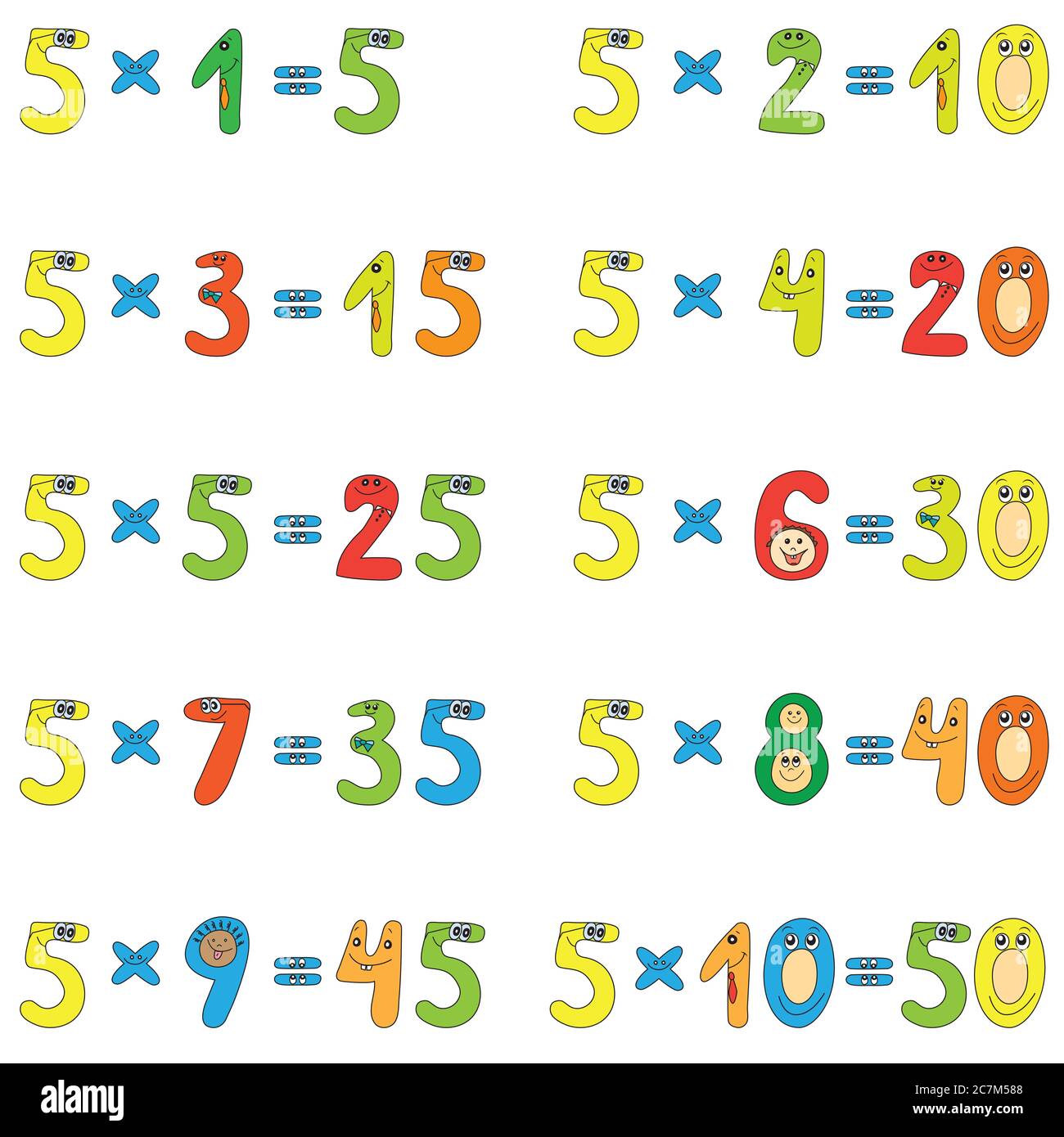 Multiplication Table Vector Banque d'image et photos - Alamy