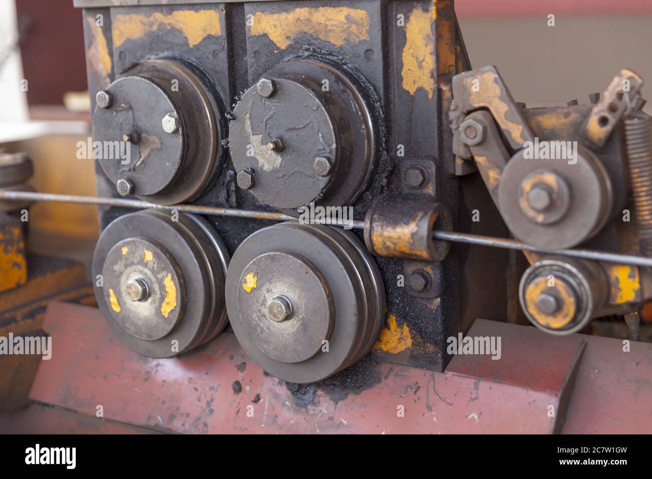 machine de pliage de fer d'armature, gros plan Photo Stock - Alamy