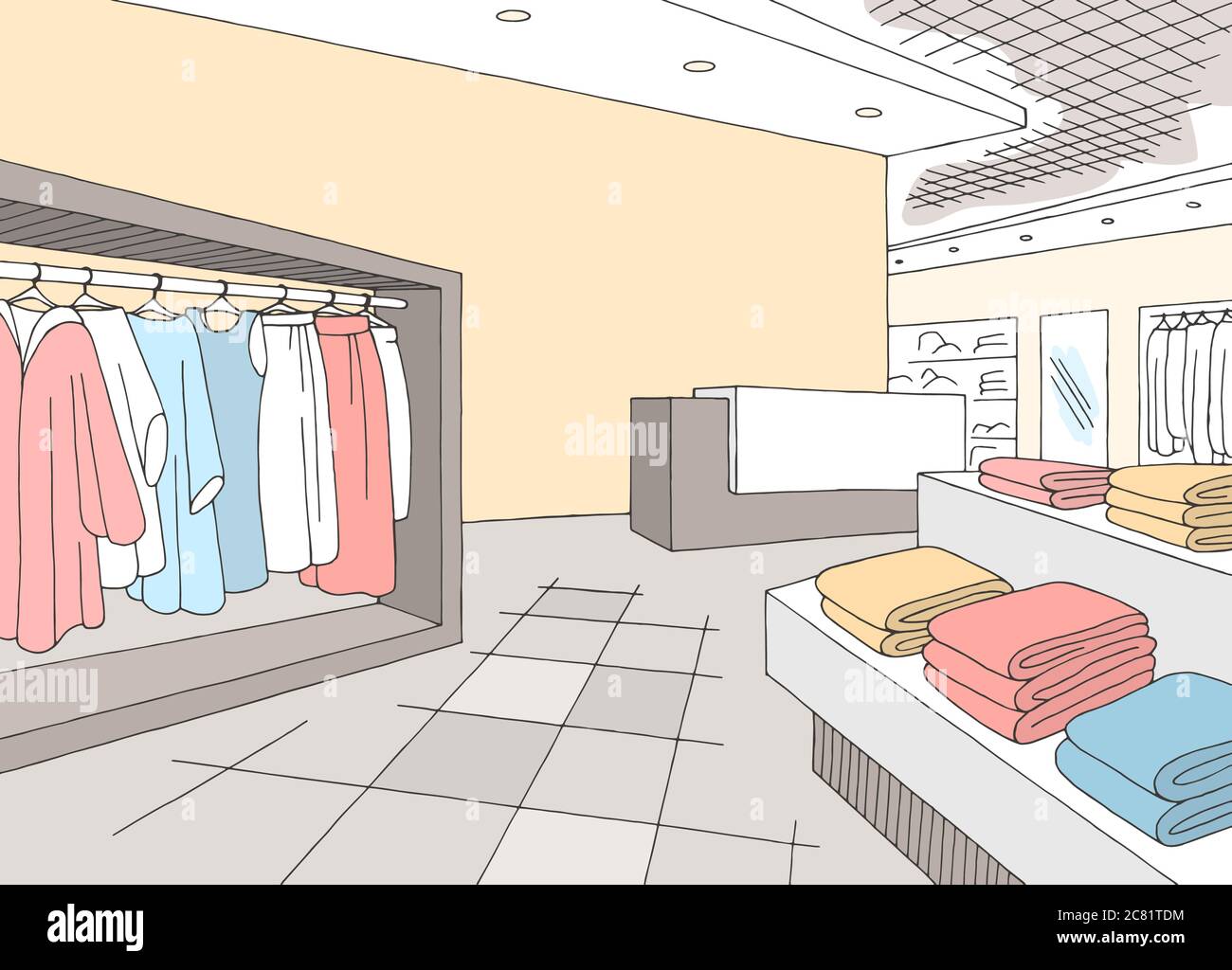 L'accueil magasin Banque d'images vectorielles - Alamy